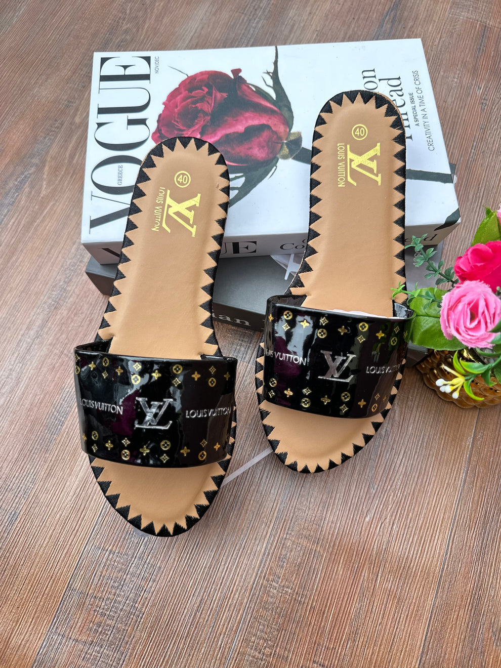 Lv cute slippers – Madam Fine Slippers
